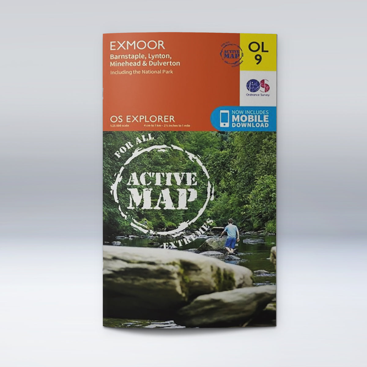 Map of Exmoor -OL9 - Explorer 1:25000 scale - ACTIVE version(laminated ...