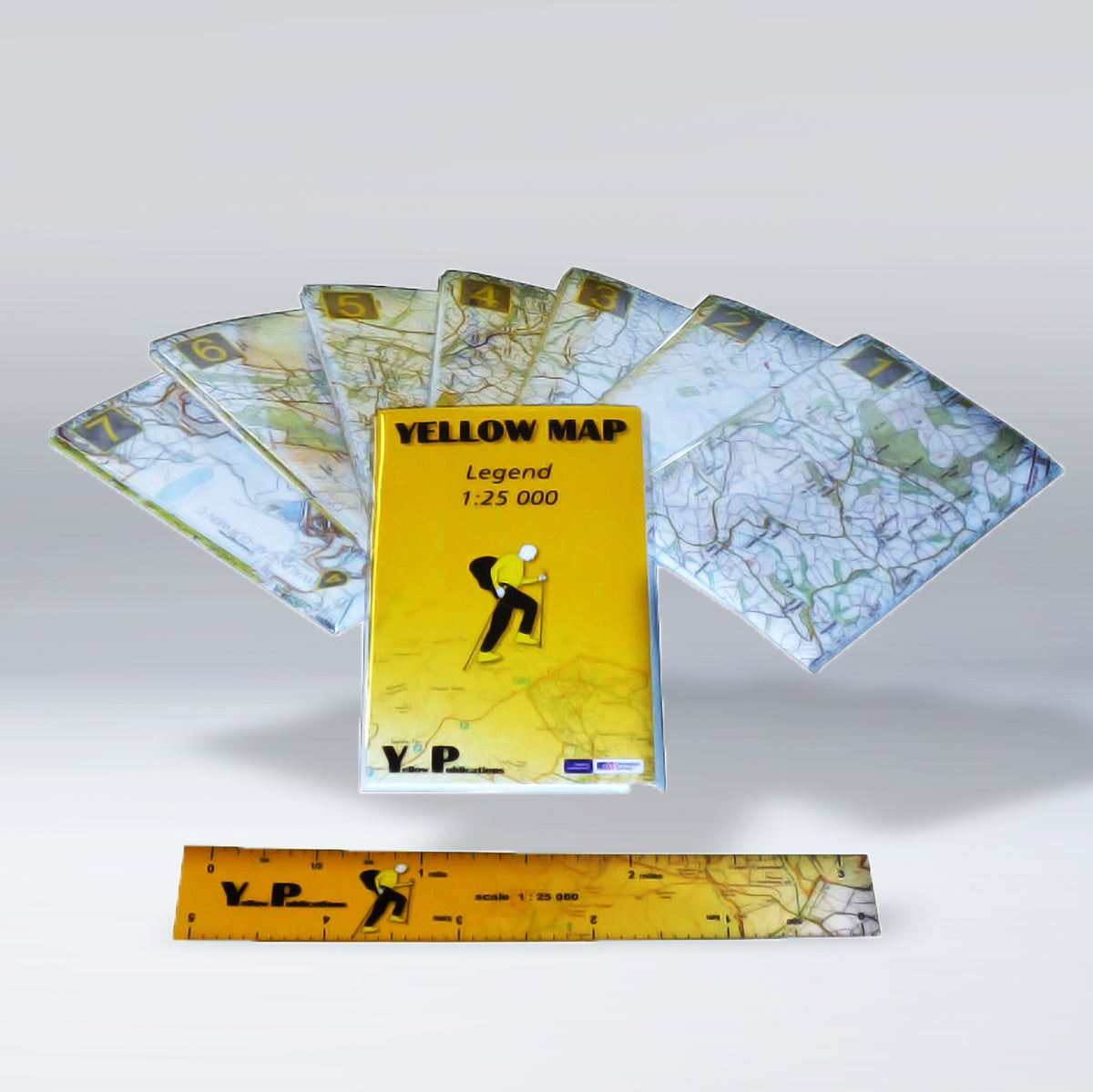 Yellow Map of Exmoor - Boxed set of 7 laminated walking maps – Exmoor ...